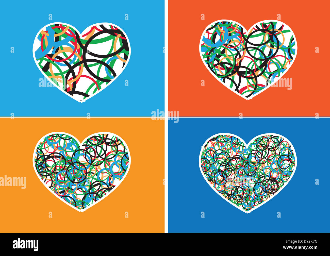 Heart Icon and Hearts symbol lines abstract idea design Stock Photo - Alamy