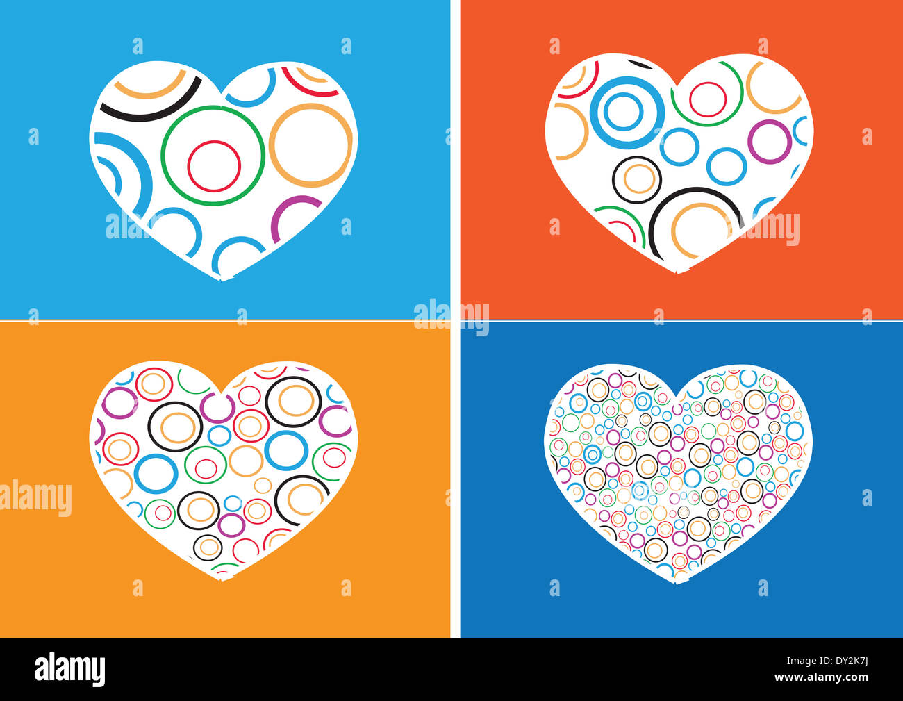 Heart Icon and Hearts symbol lines abstract idea design Stock Photo - Alamy
