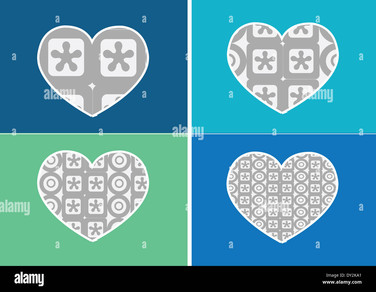 Heart Icon and Hearts symbol lines abstract idea design Stock Photo - Alamy