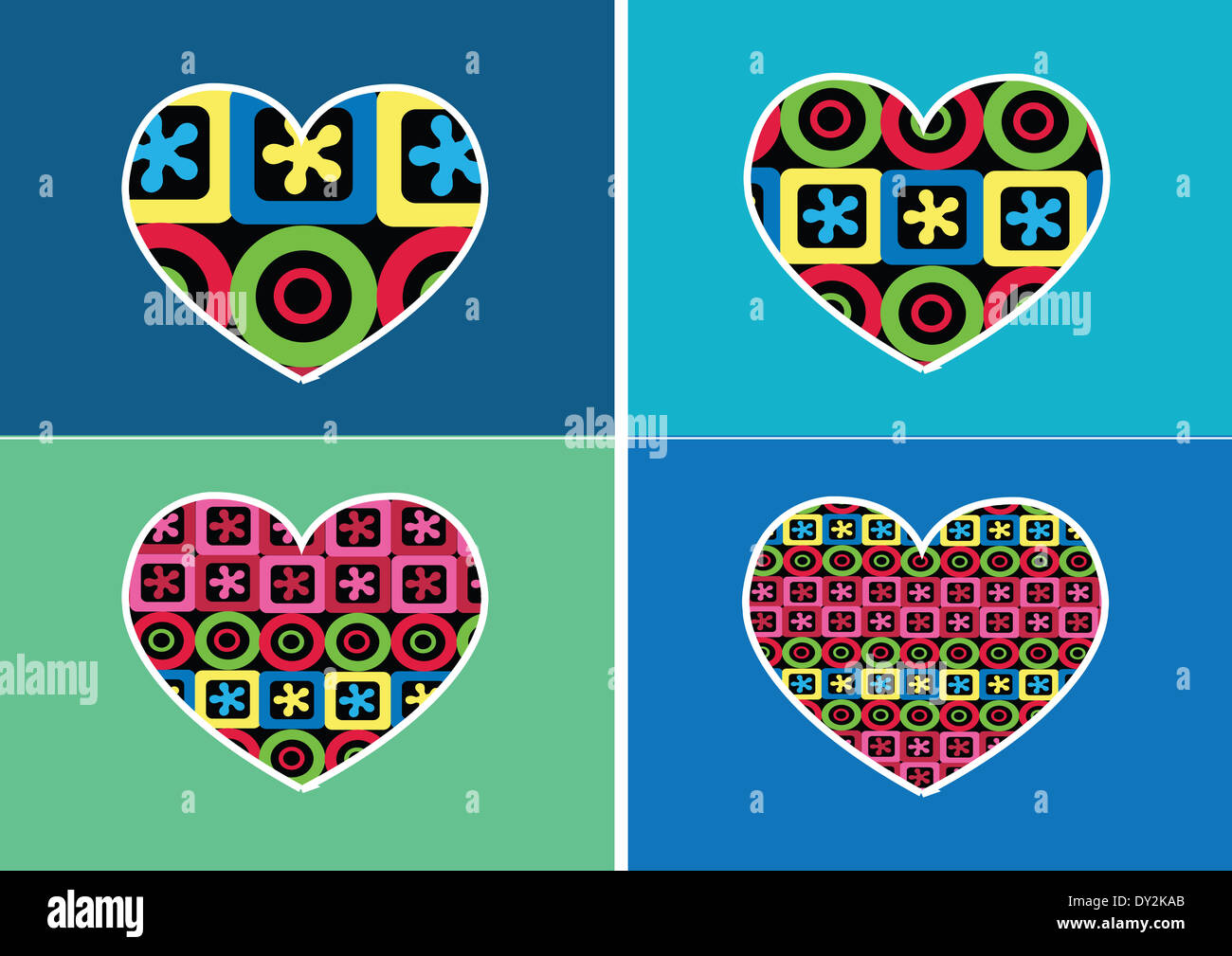 Heart Icon and Hearts symbol lines abstract idea design Stock Photo - Alamy