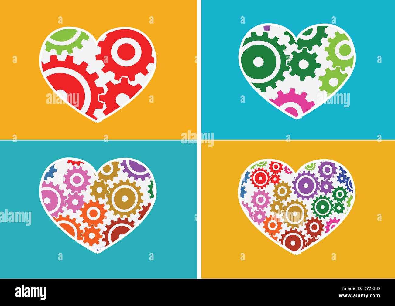 Heart Icon and Hearts symbol lines abstract idea design Stock Photo - Alamy