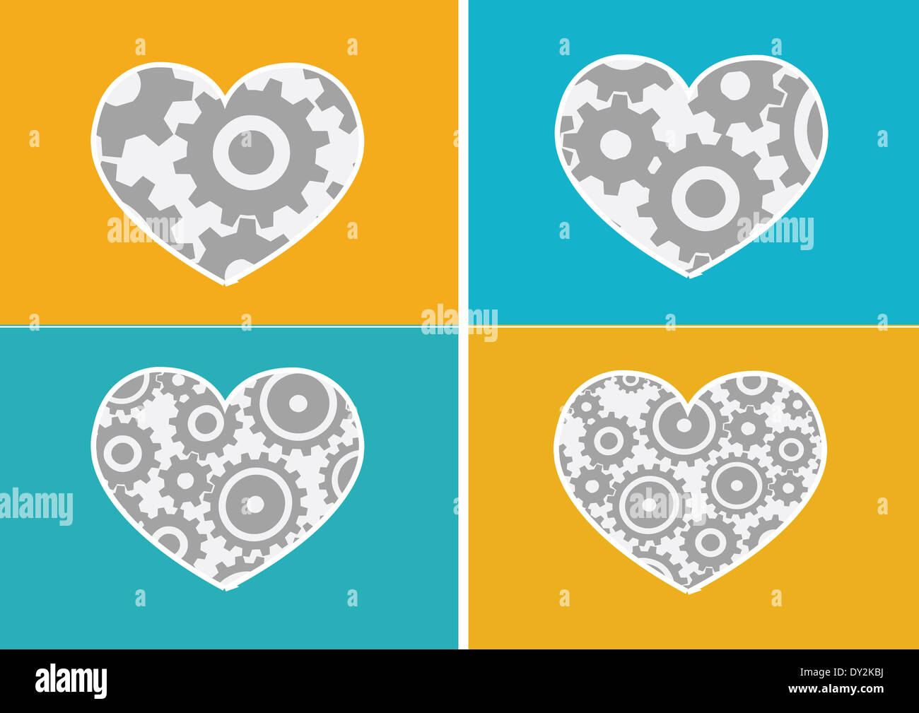 Heart Icon and Hearts symbol lines abstract idea design Stock Photo - Alamy