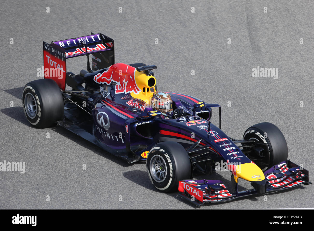 Bahrain. 4th April 2014. Sebastian Vettel (GER) #1, Infiniti Red Bull ...