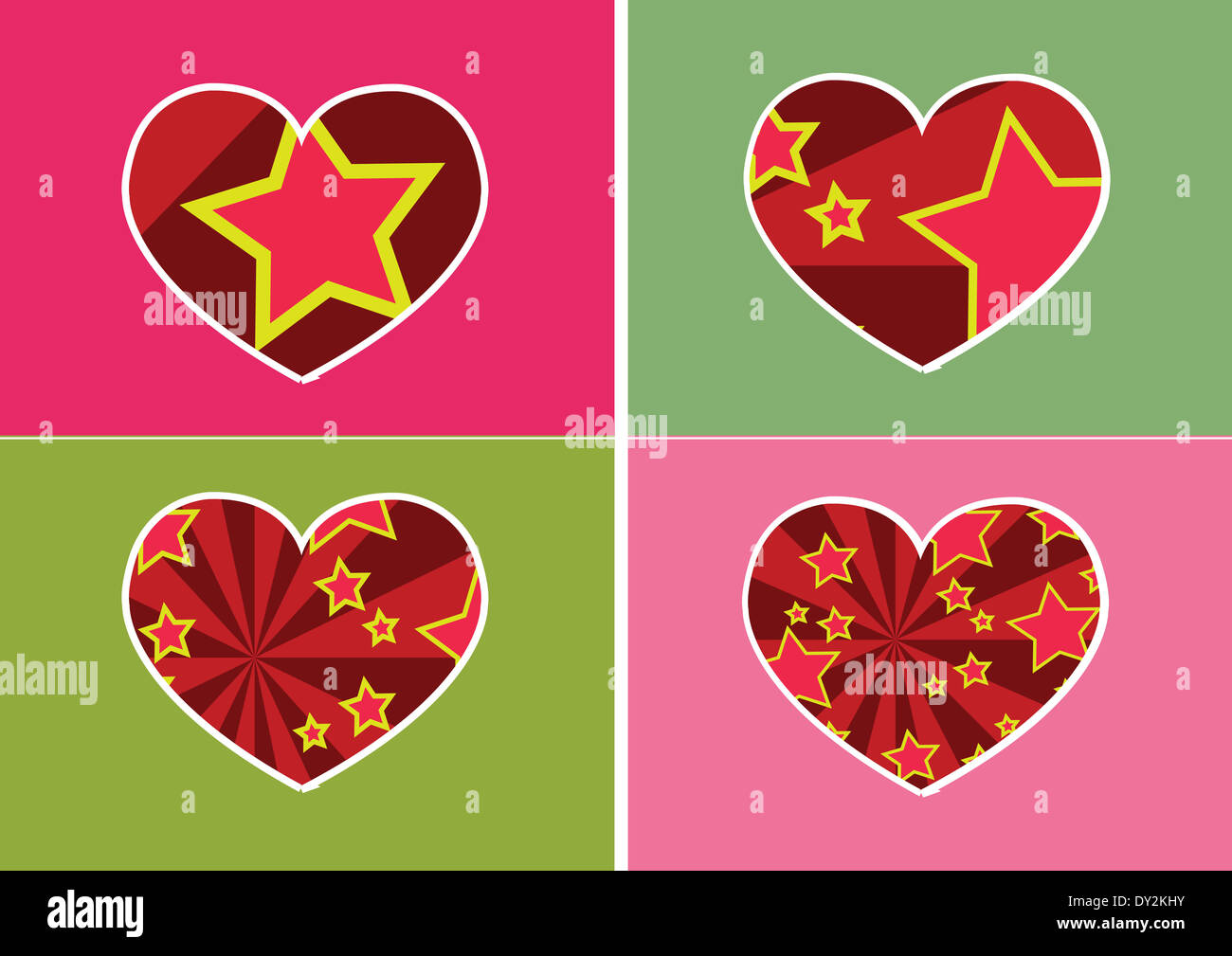 Heart Icon and Hearts symbol lines abstract idea design Stock Photo - Alamy