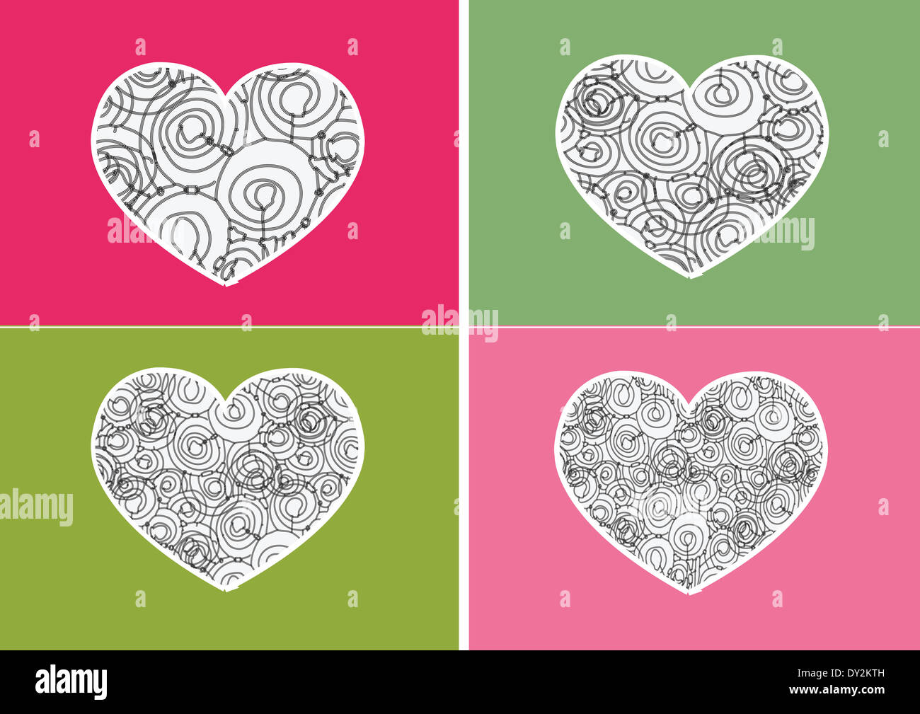 Heart Icon and Hearts symbol lines abstract idea design Stock Photo - Alamy
