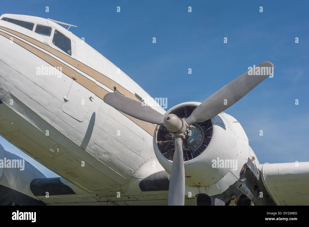 A Classic DC-3 Airliner from the 1940's. This propeller aircraft was ...