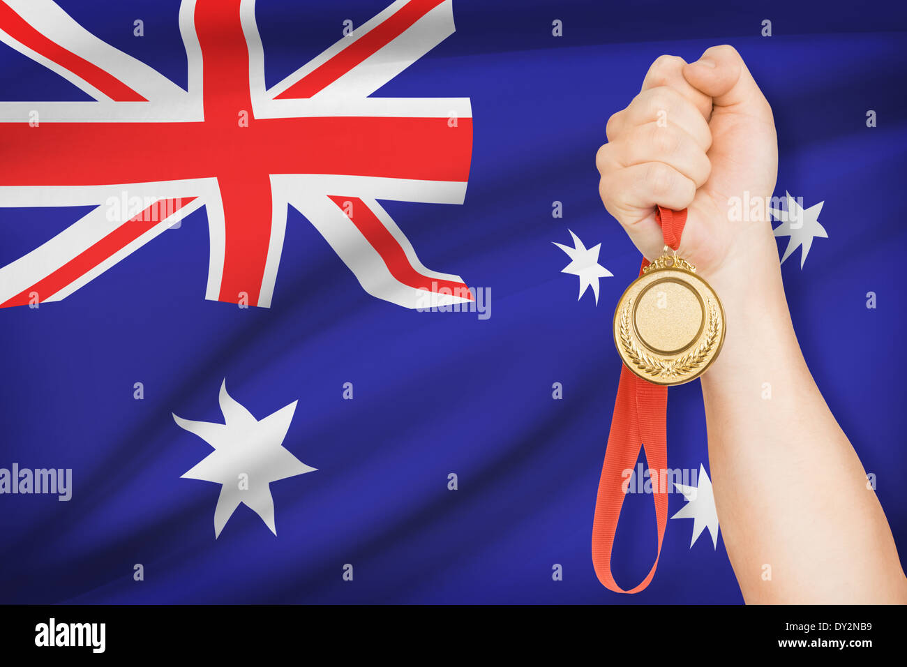 Australian athlete flag hi-res stock photography and images - Alamy
