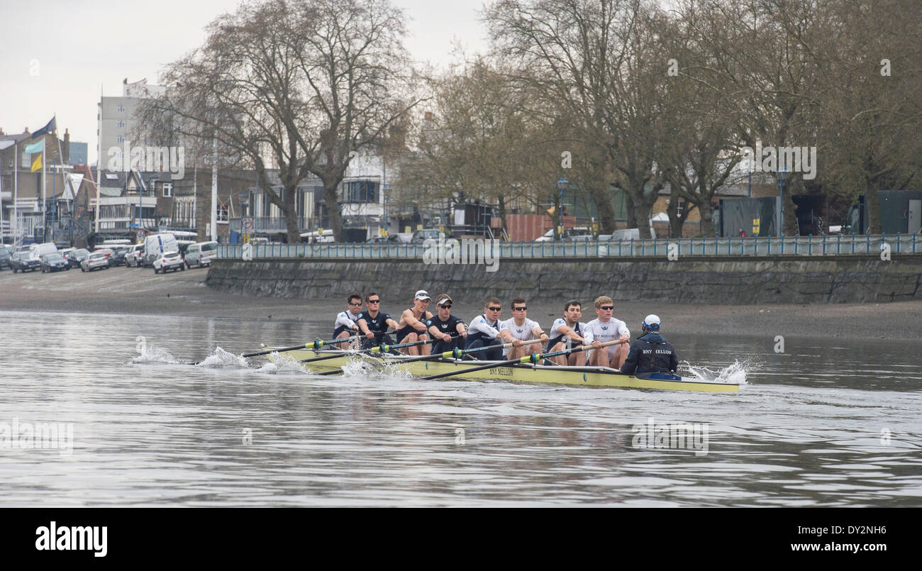 04.04.2014. River Thames, London, United Kingdom Practice Outing by ...