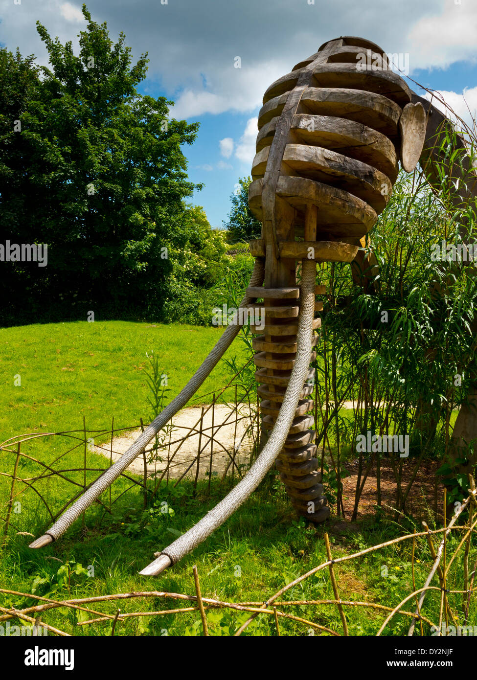 Wooden mammoth sculpture hi-res stock photography and images - Alamy