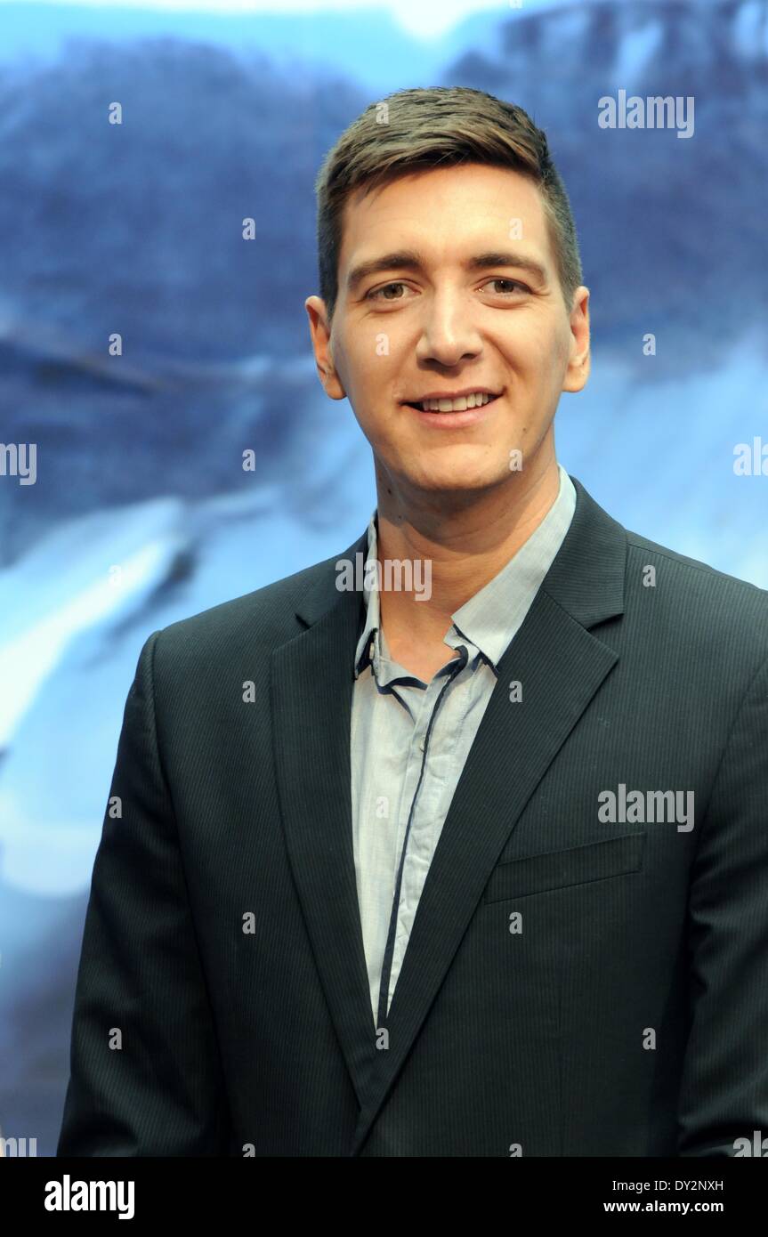 Cologne, Germany. 04th Apr, 2014. British actor James Phelps, who ...