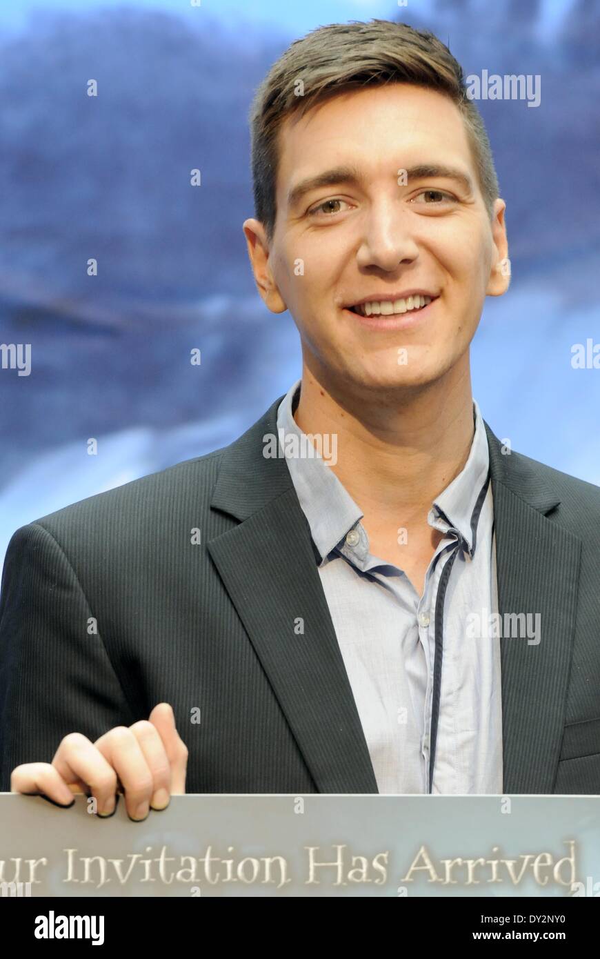 Cologne, Germany. 04th Apr, 2014. British actor James Phelps, who ...