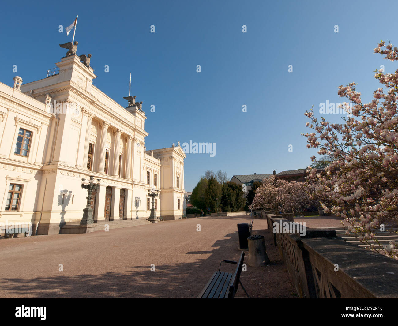 A view of the Lund University Main University Building and signature ...