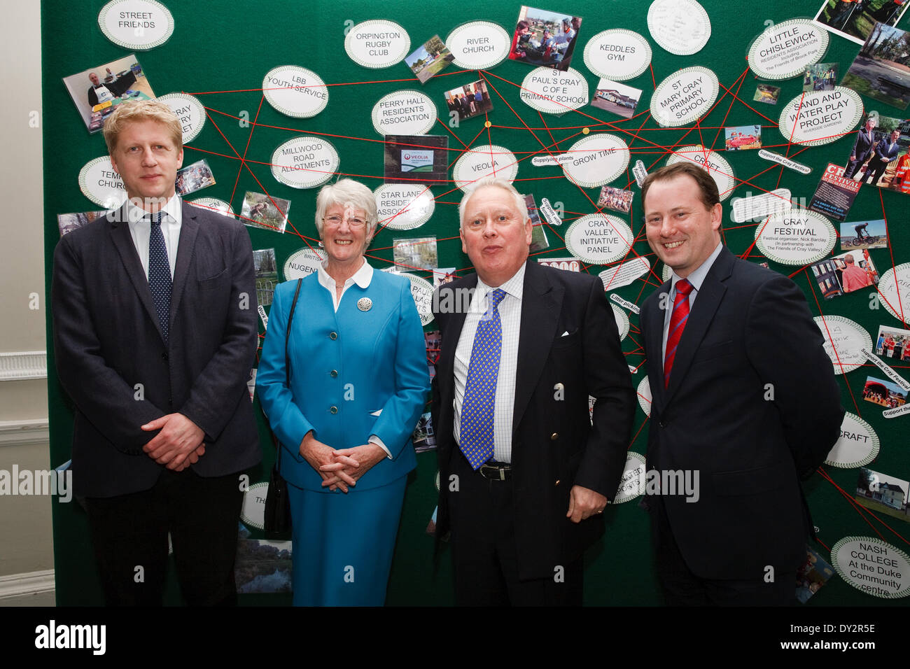 Bromley, UK. 4th April 2014. SGS Jo Johnson MP poses with Jaqui Giles ...