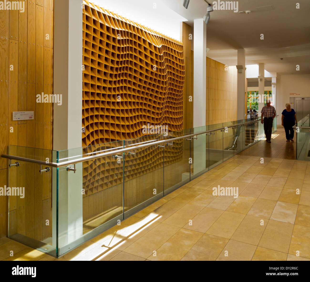 Pin Hole Wall an undulating wooden sculpture in the Visitor Centre at ...