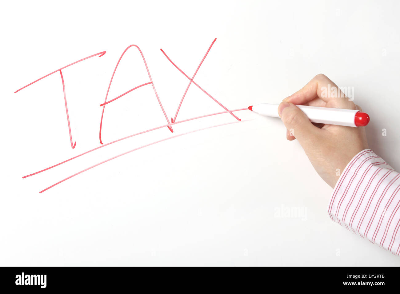 Tax sign on whiteboard Stock Photo - Alamy