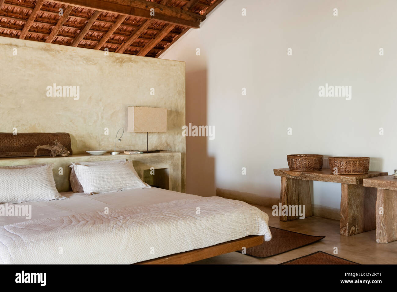 Goan beach house bedroom, India Stock Photo - Alamy