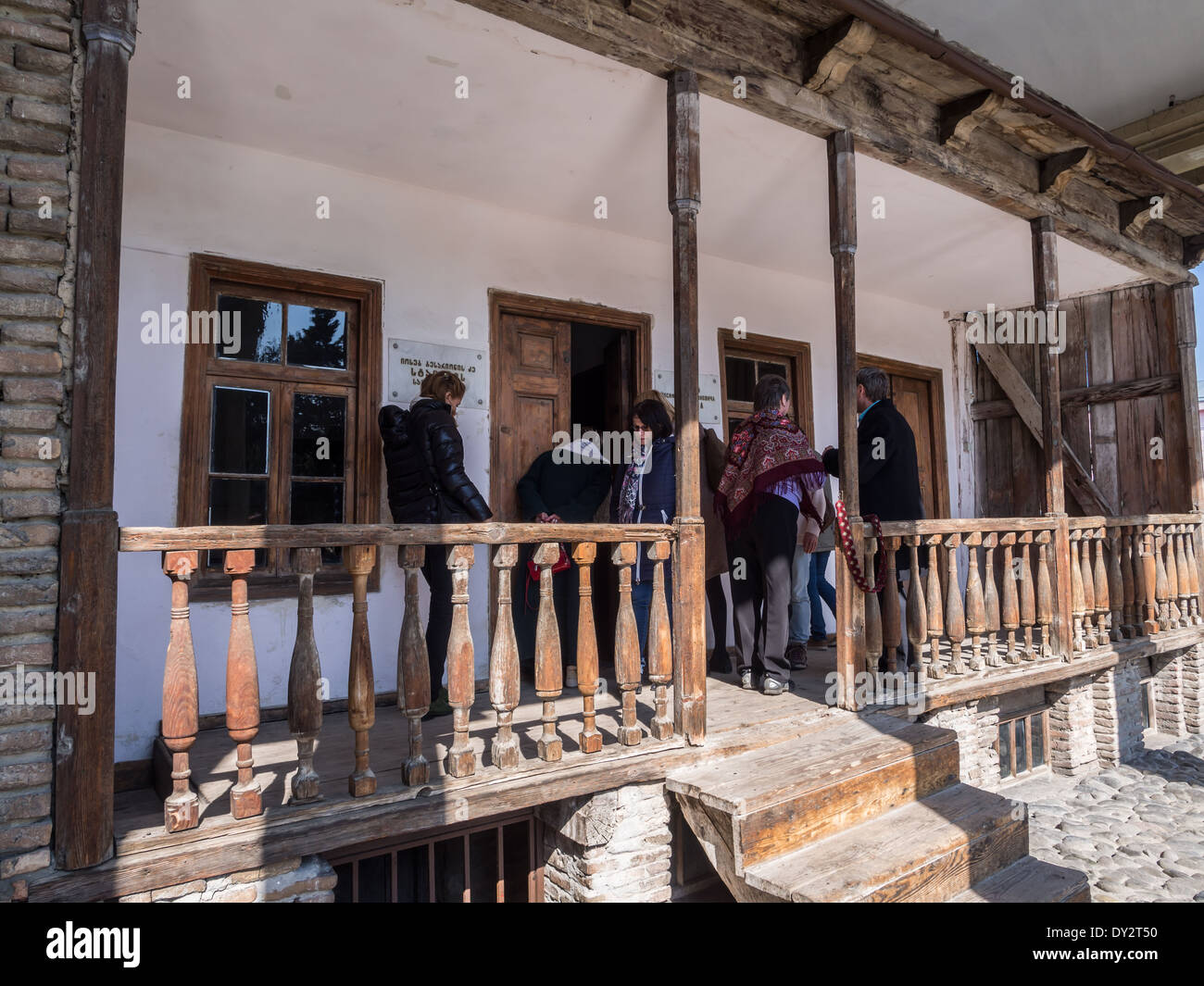 House of Stalin in front of the museum of Stalin in his birthplace Gori ...