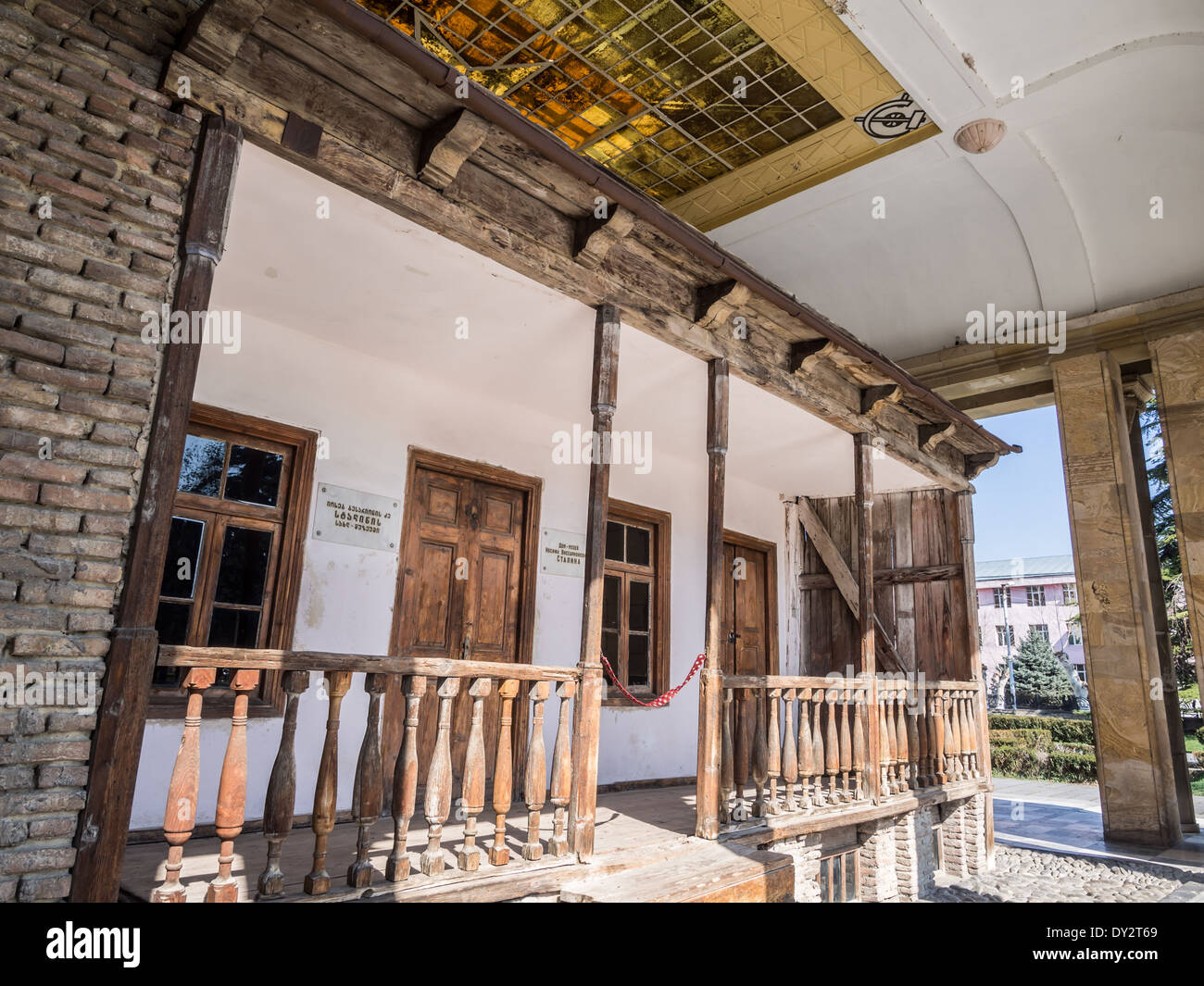 House of Stalin in front of the museum of Stalin in his birthplace Gori ...