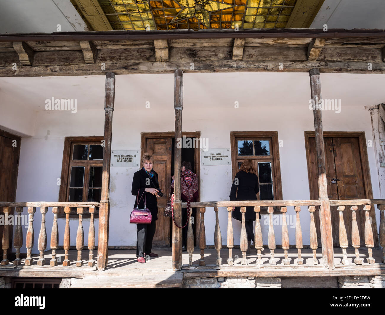 House of Stalin in front of the museum of Stalin in his birthplace Gori ...