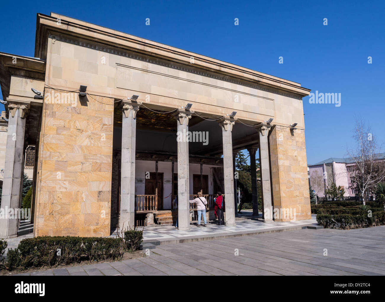 House of Stalin in front of the museum of Stalin in his birthplace Gori ...