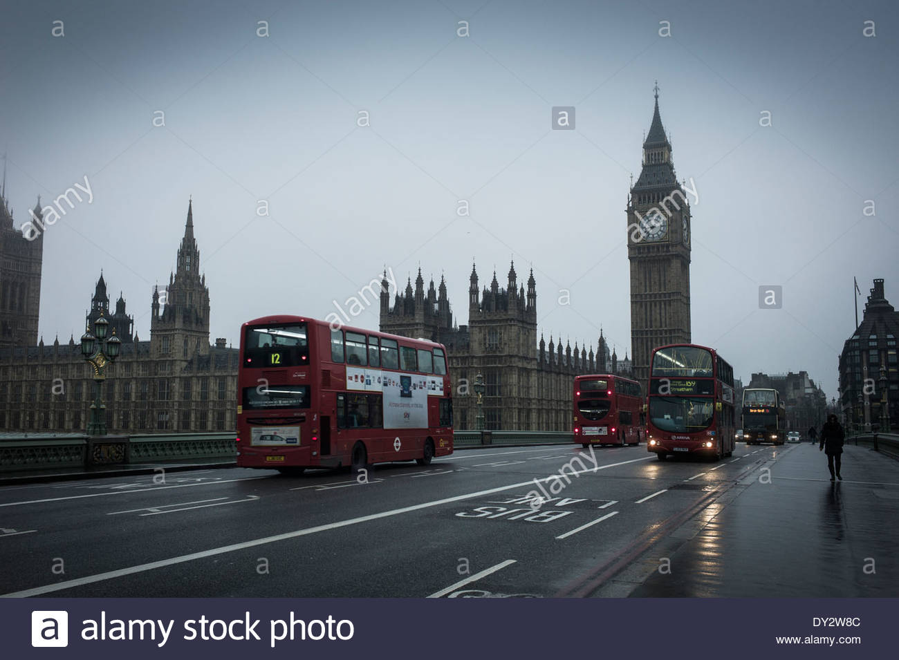 Big Ben With London Buses High Resolution Stock Photography and Images ...
