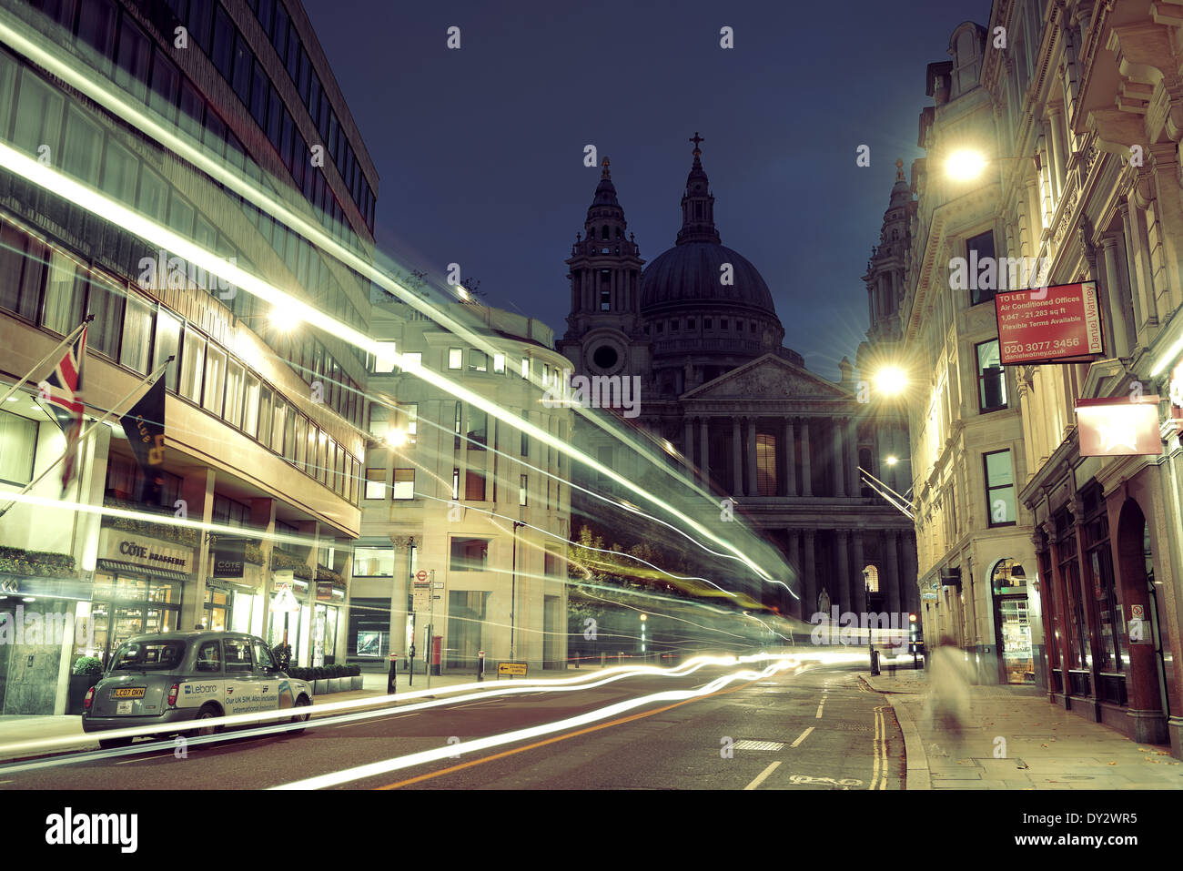 Street view with st pauls cathedral Stock Photo - Alamy