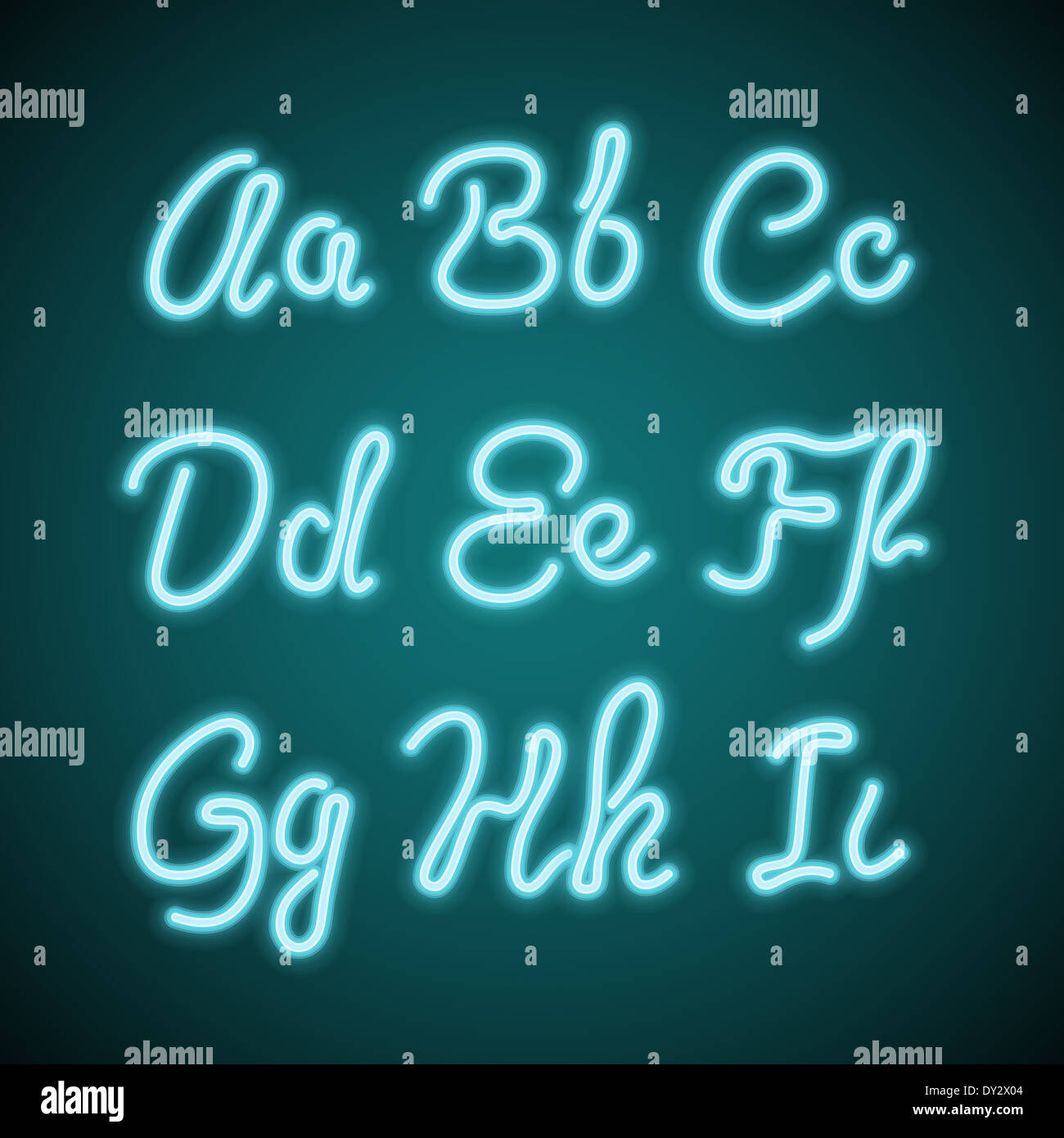 Neon letters alphabet hi-res stock photography and images - Alamy