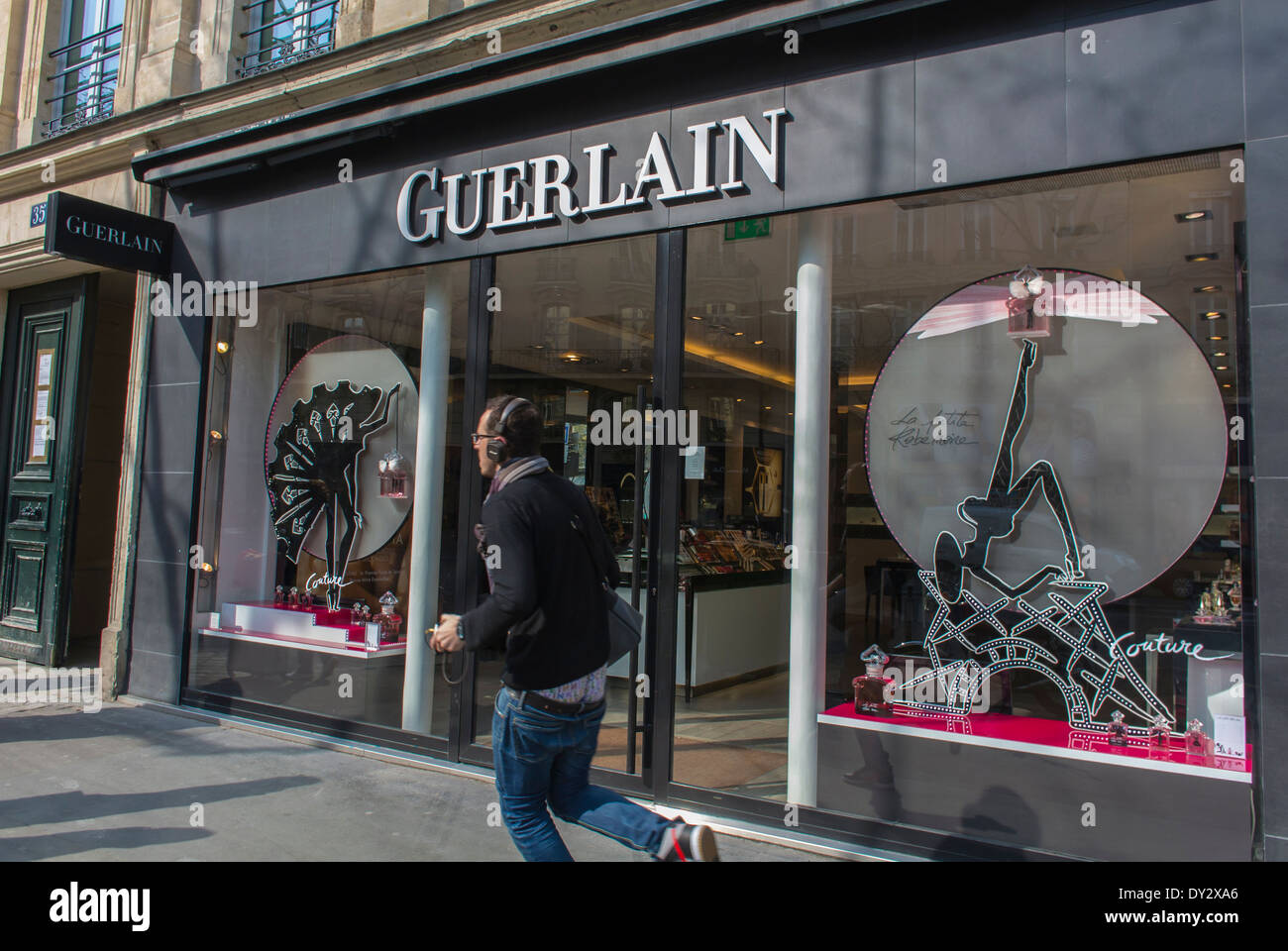 Paris, France, Outside French Luxury Products Store, Guerlain, Perfume ...