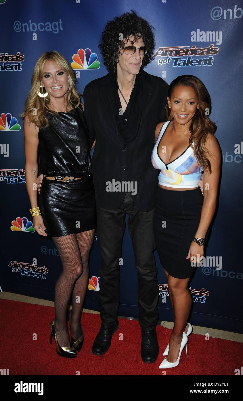 New York, NY, USA. 4th Apr, 2014. Heidi Klum, Howard Stern, Melanie ...