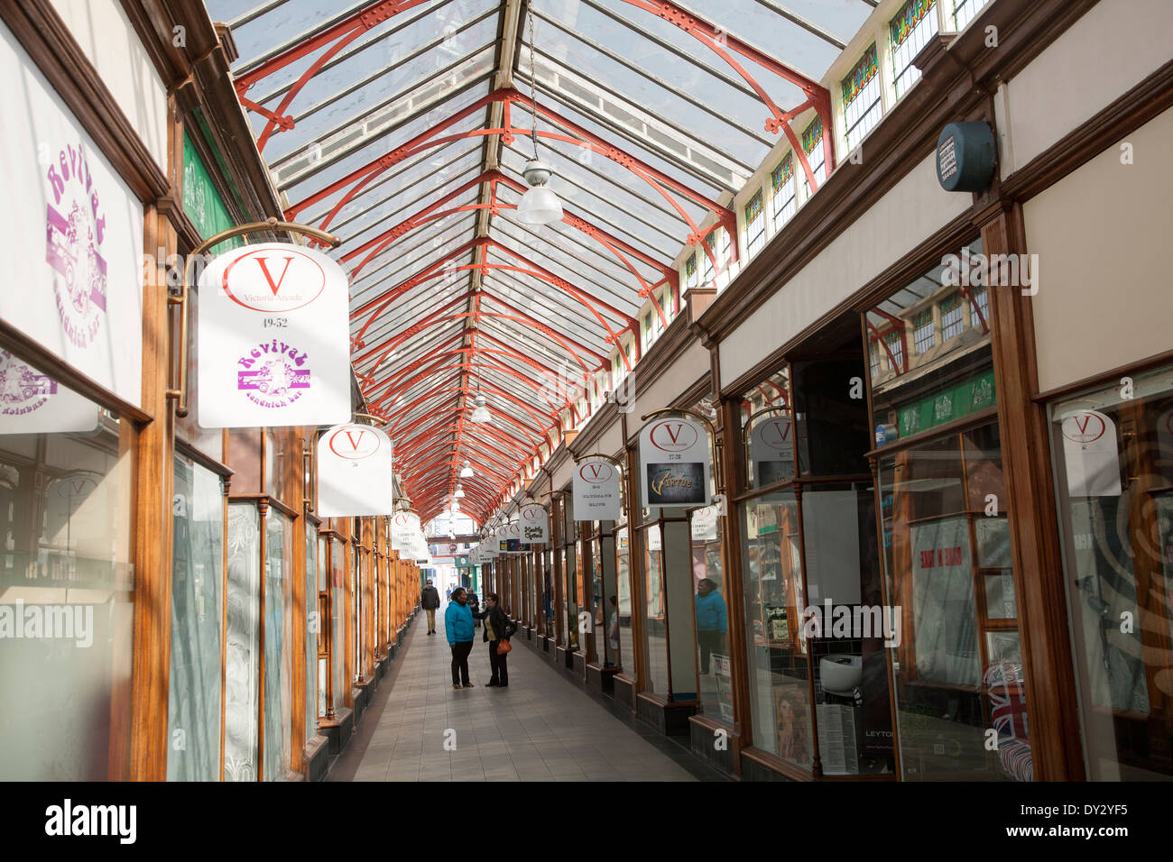 The nineteenth century Victoria Arcade covered shopping area, Great ...