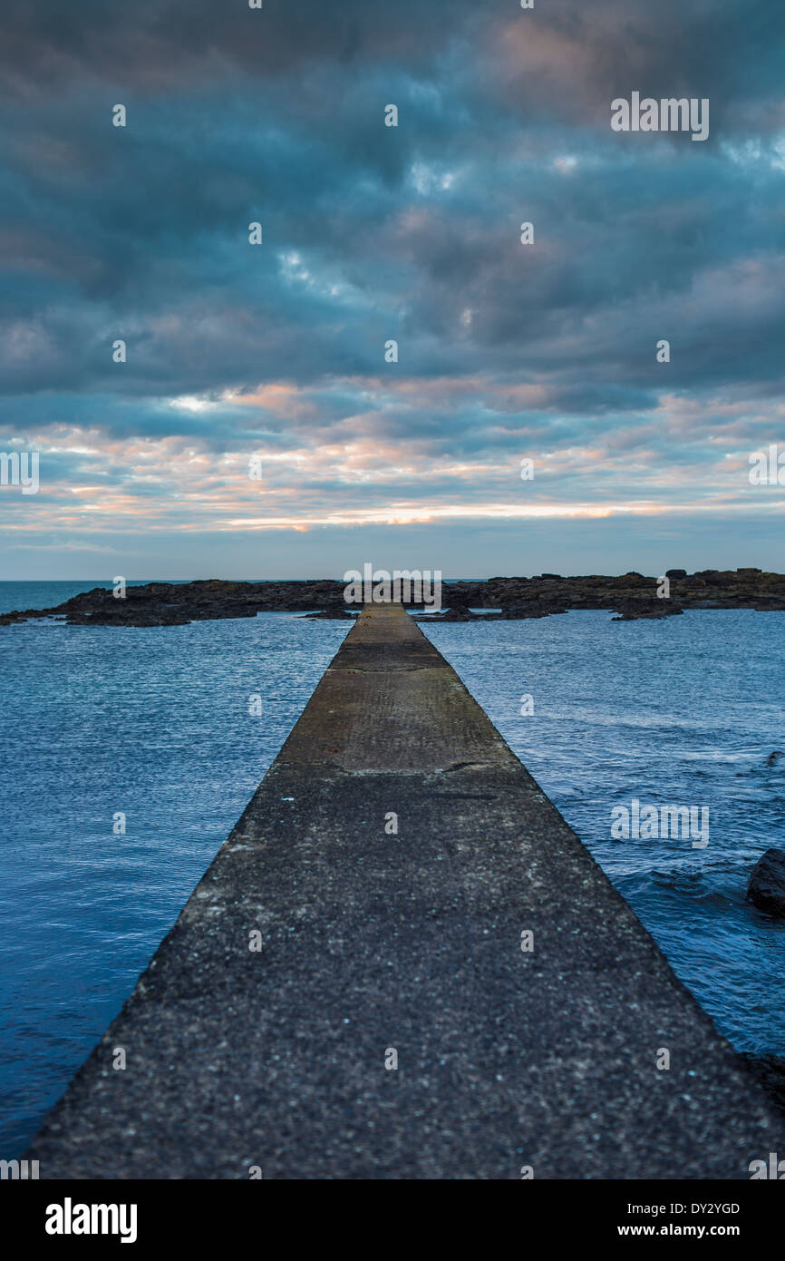 Dunseverick Harbour County Antrim Northern Ireland in the Evening Stock ...