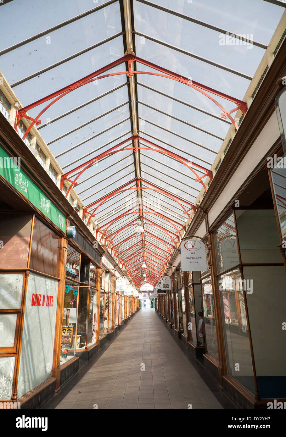 Victorian shopping arcade covered glass hi-res stock photography and ...