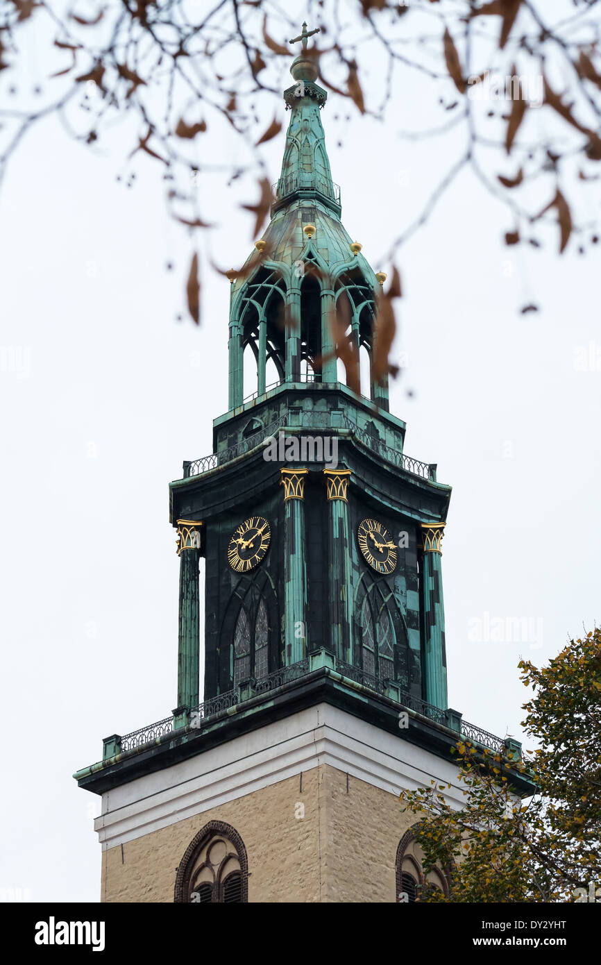 Belfry of St. Mary's Church (Marienkirche). Berlin. Germany Stock Photo ...