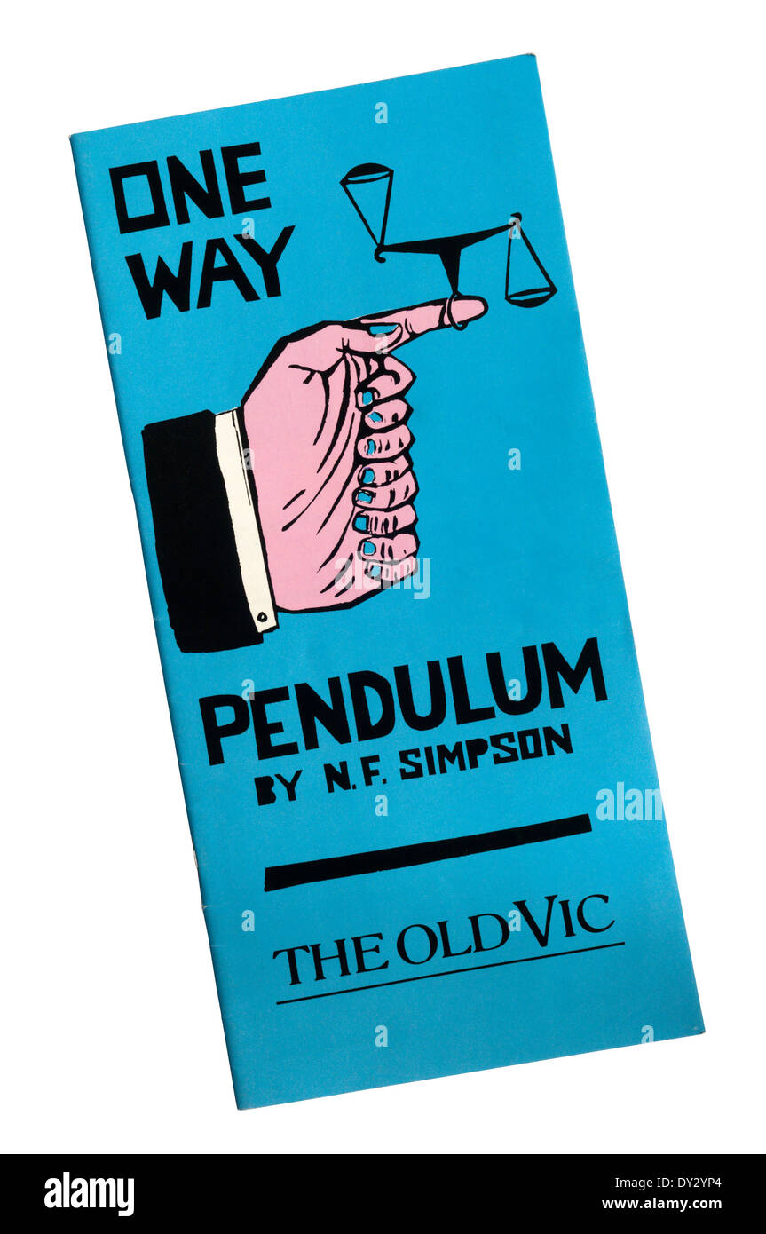 Programme for the 1988 production of One Way Pendulum by N. F. Simpson ...