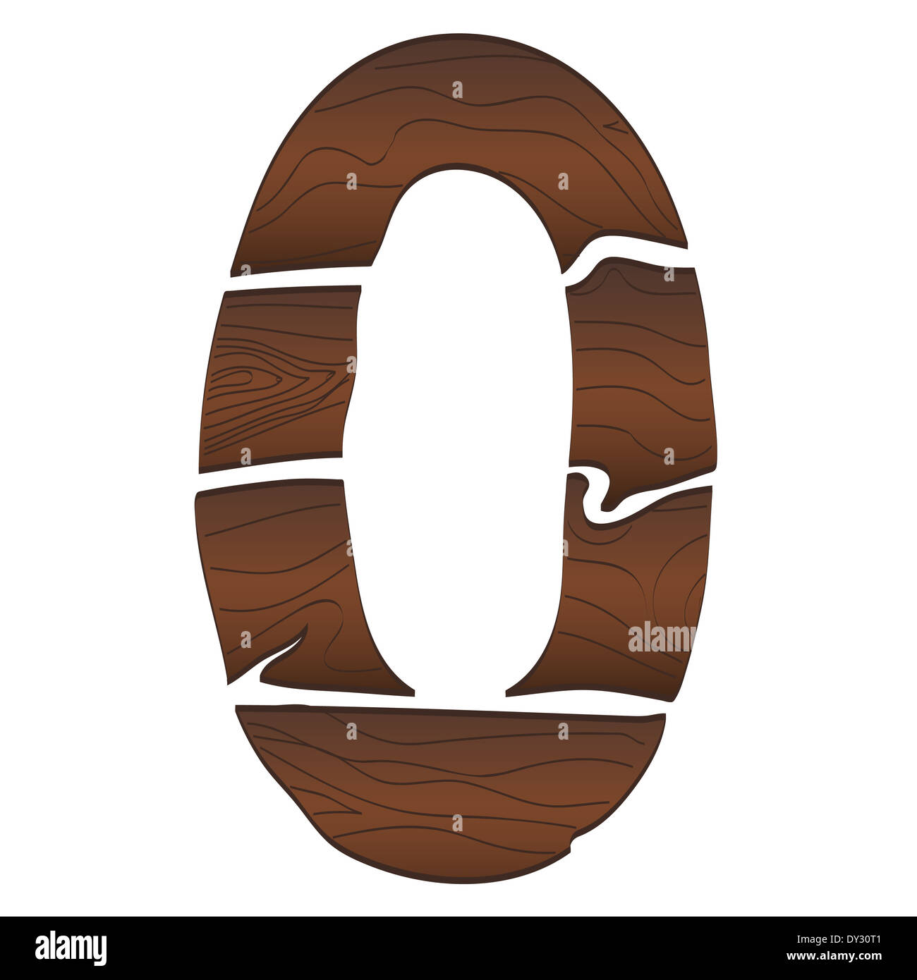 Wood Numbers 0 isolated on the white Stock Photo - Alamy