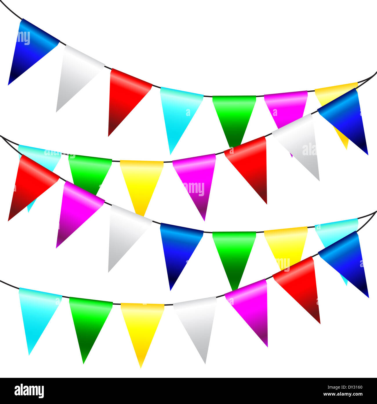 Multi Colored Triangular Flags . Vector Stock Photo - Alamy