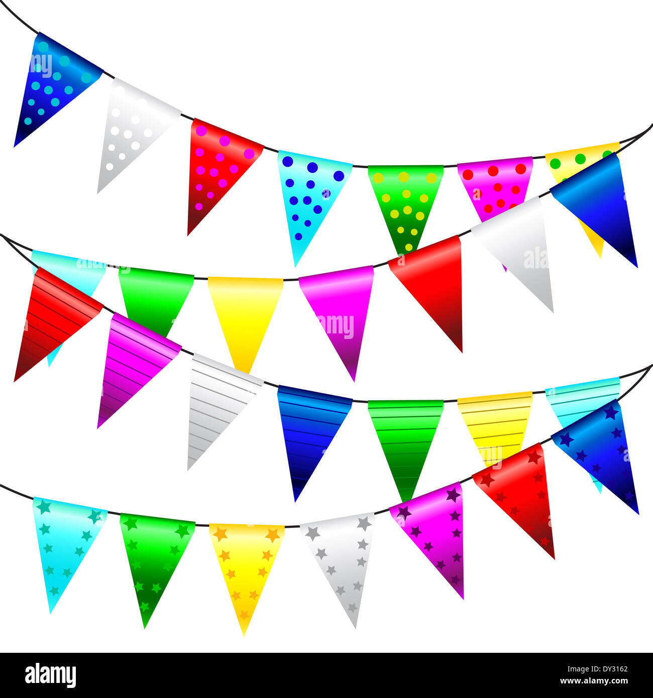 Multi Colored Triangular Flags . Vector Stock Photo - Alamy