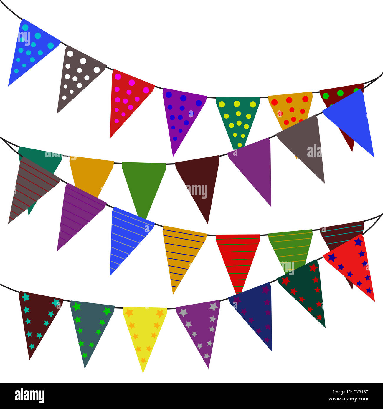 Multi Colored Triangular Flags . Vector Stock Photo - Alamy