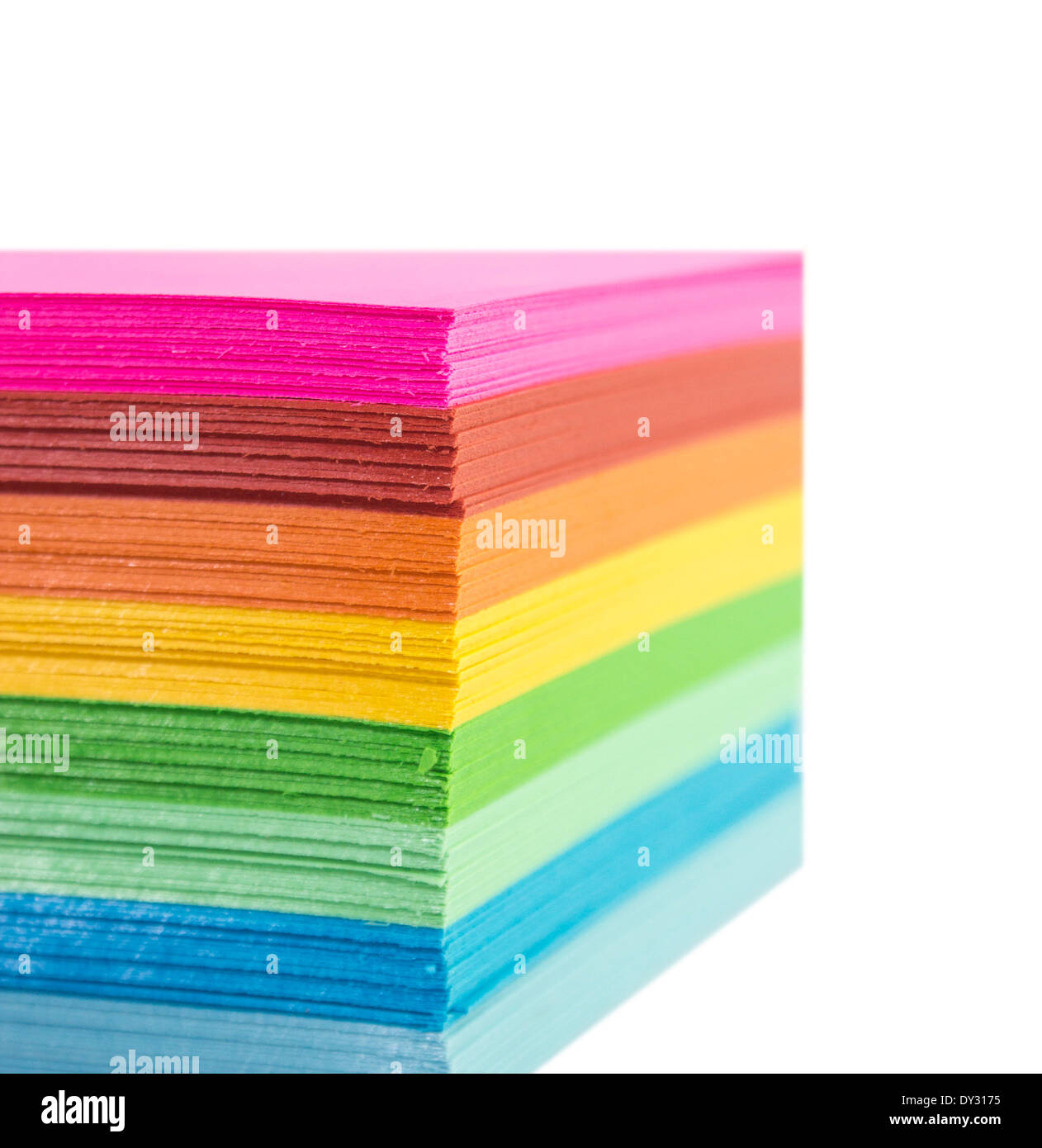 Colourful Paper isolated on white Stock Photo - Alamy