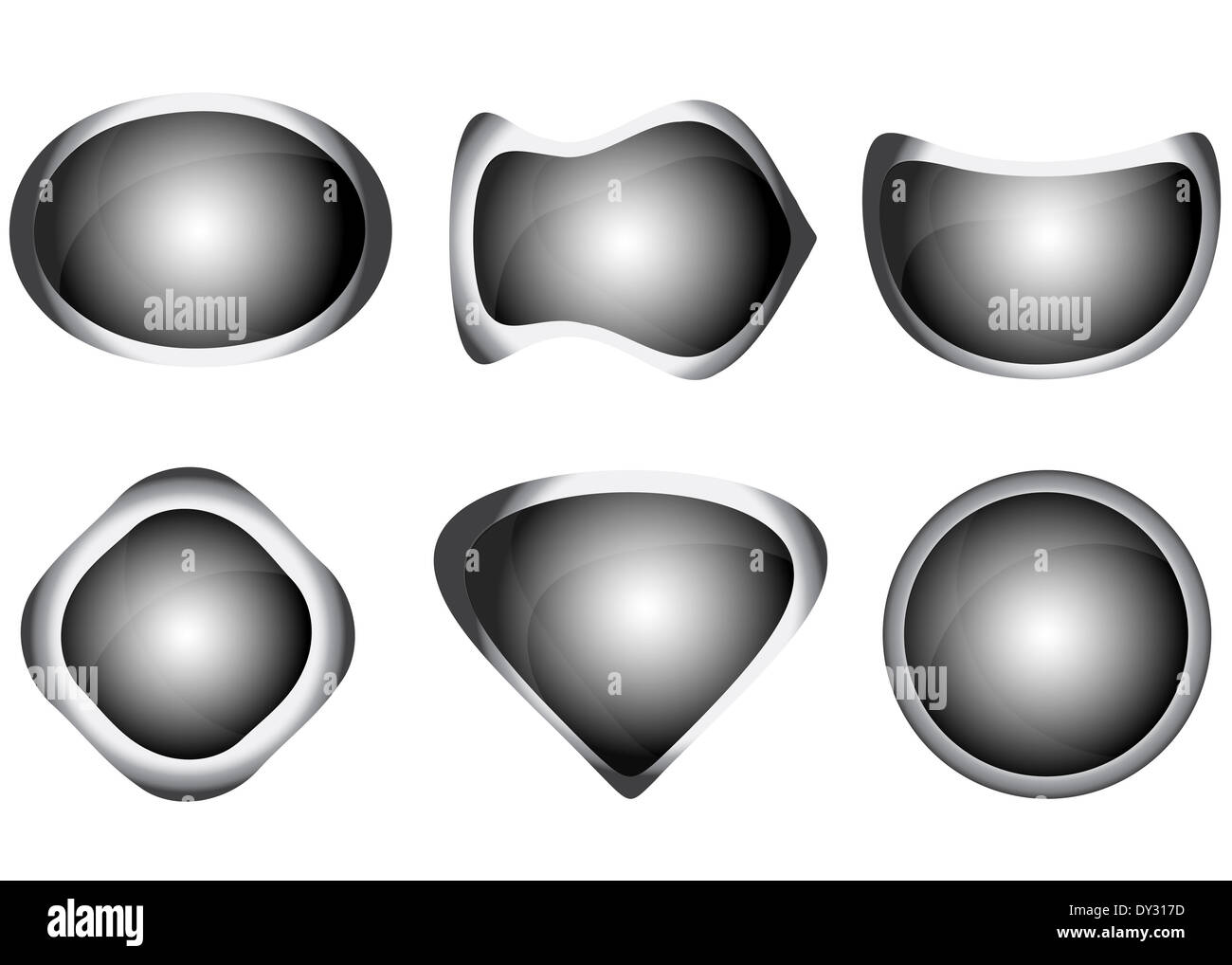 Set of grey web buttons. Vector Stock Photo - Alamy