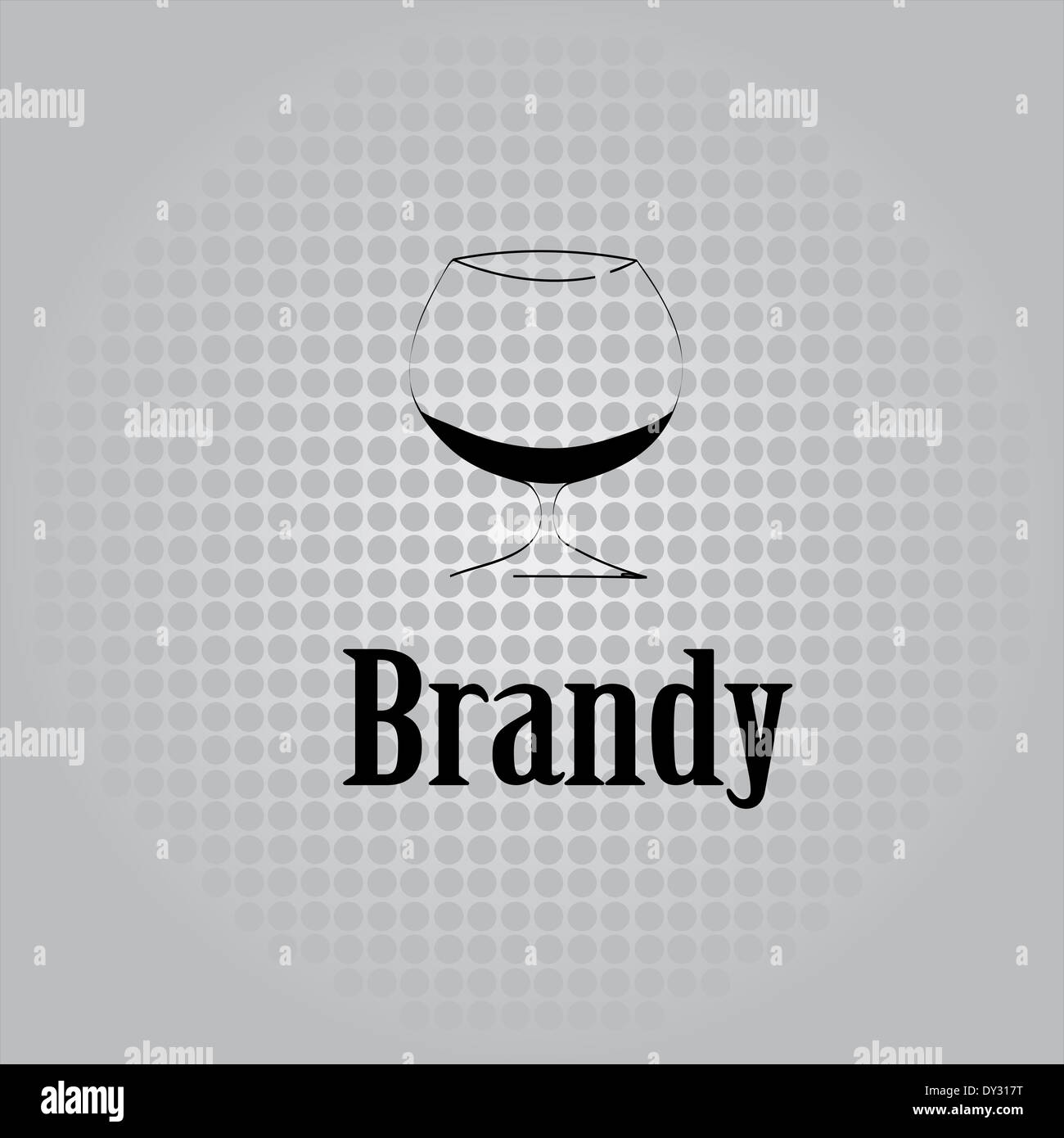 brandy glass design menu background. Vector Stock Photo - Alamy
