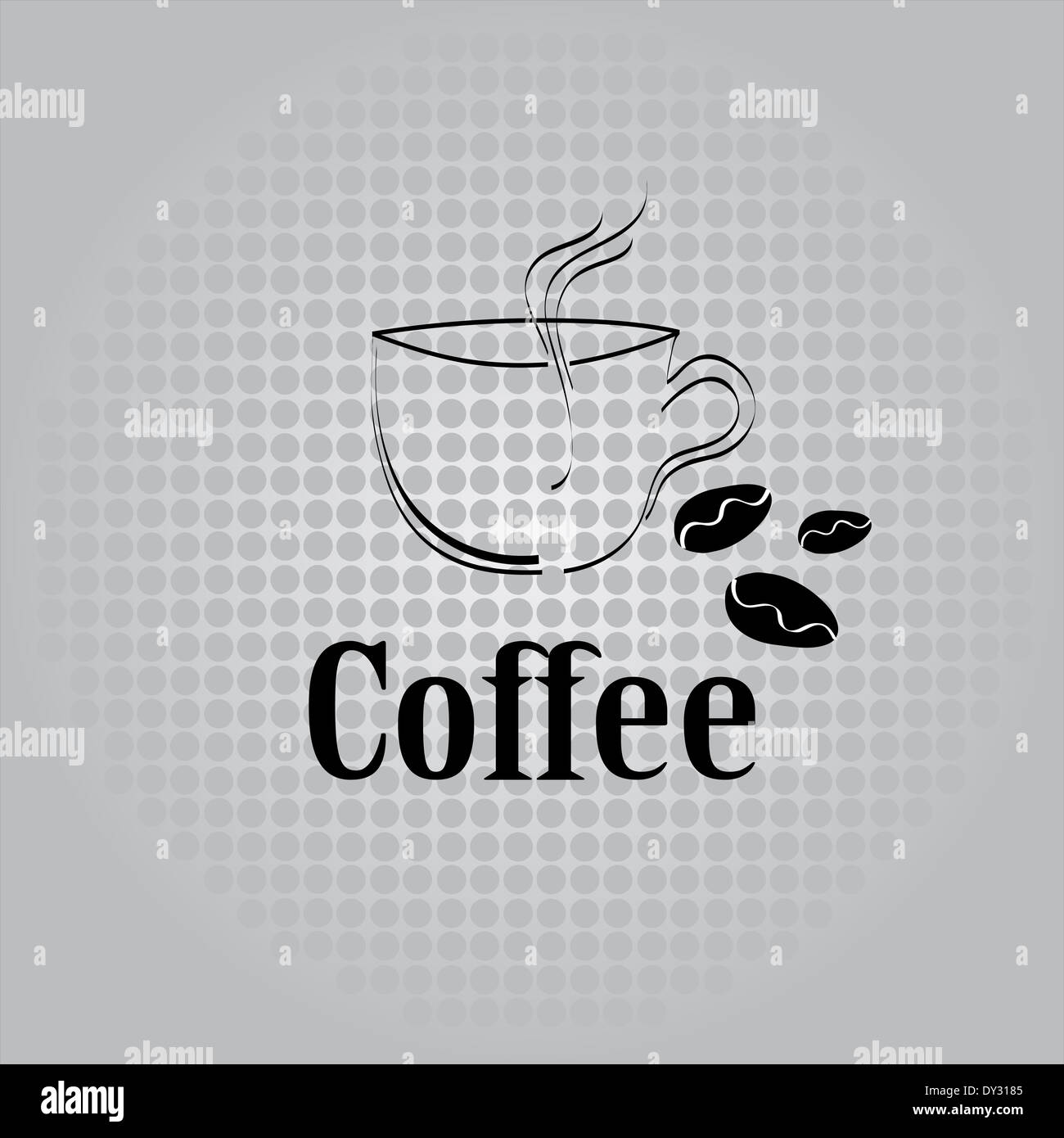 coffee cup label concept menu. Vector Stock Photo - Alamy