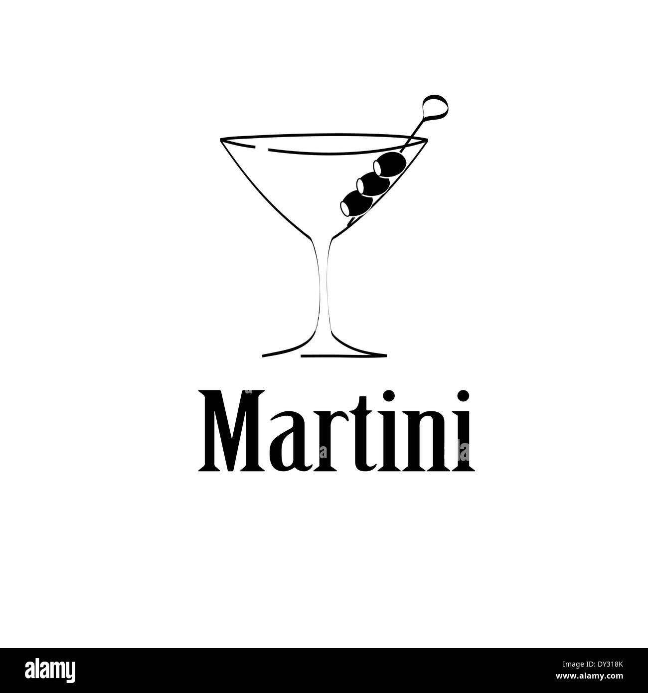 Martini glass design menu background. Vector Stock Photo - Alamy
