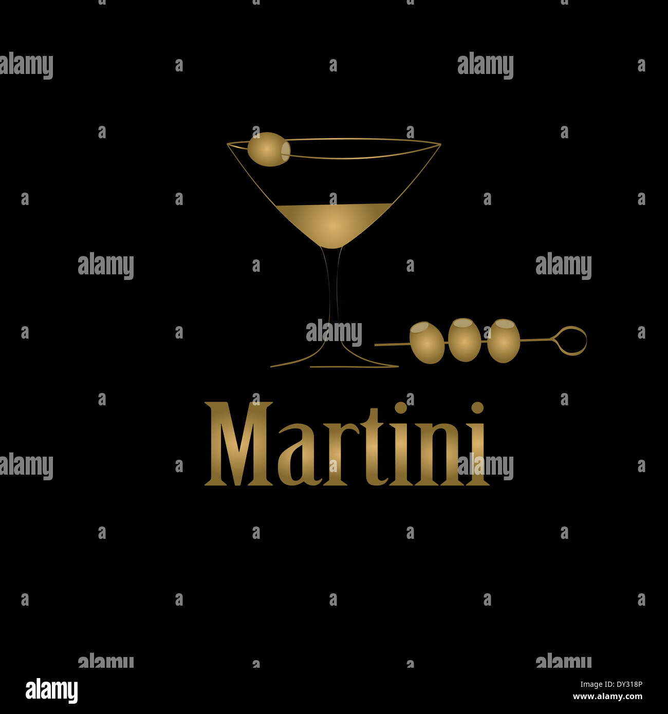 Martini glass design menu background. Vector Stock Photo - Alamy