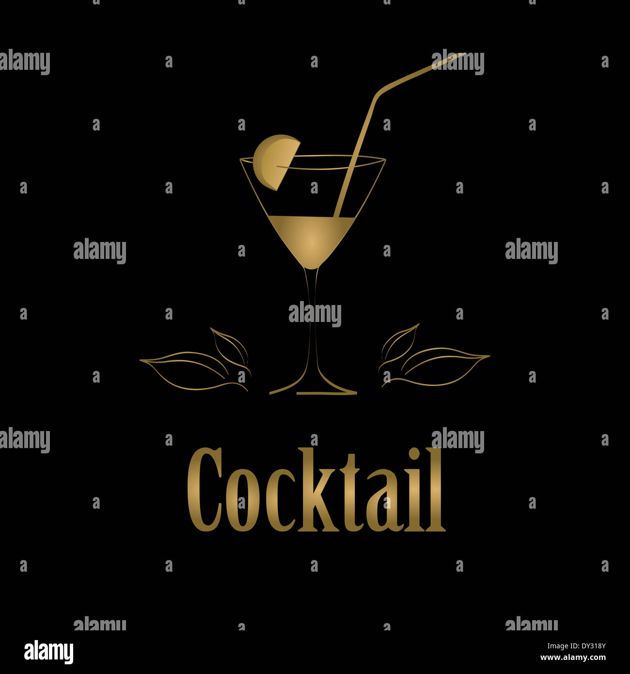 cocktail glass design menu background. Vector Stock Photo - Alamy