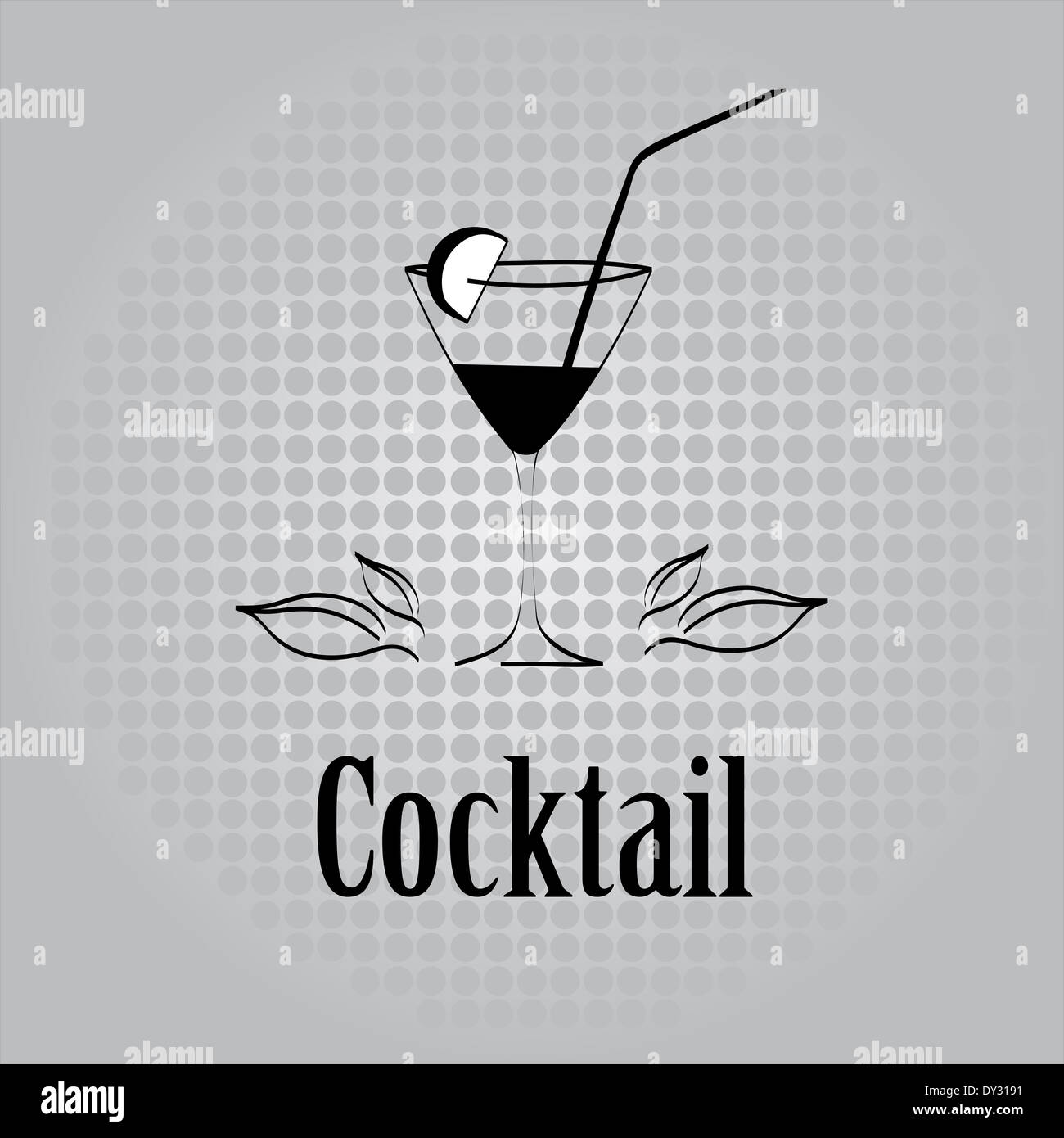 cocktail glass design menu background. Vector Stock Photo - Alamy