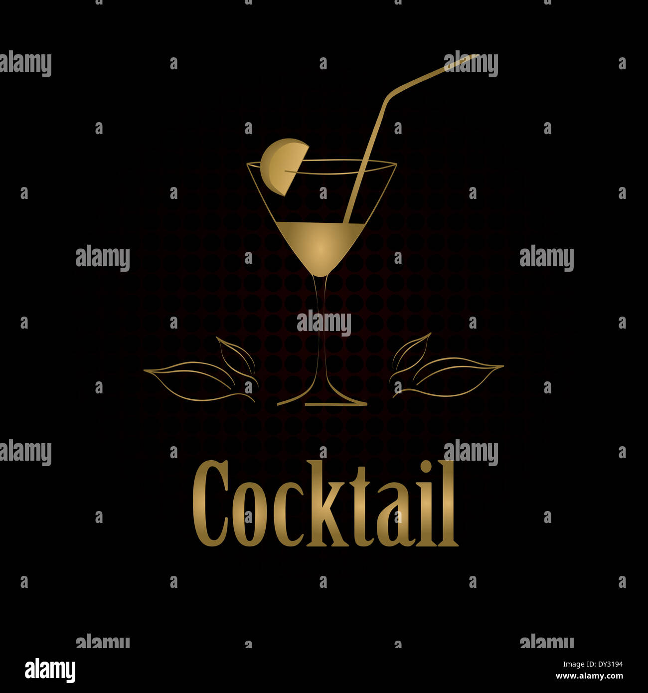 cocktail glass design menu background. Vector Stock Photo - Alamy