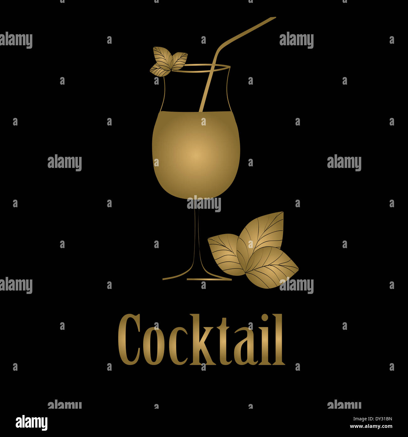 cocktail glass design menu background. Vector Stock Photo - Alamy