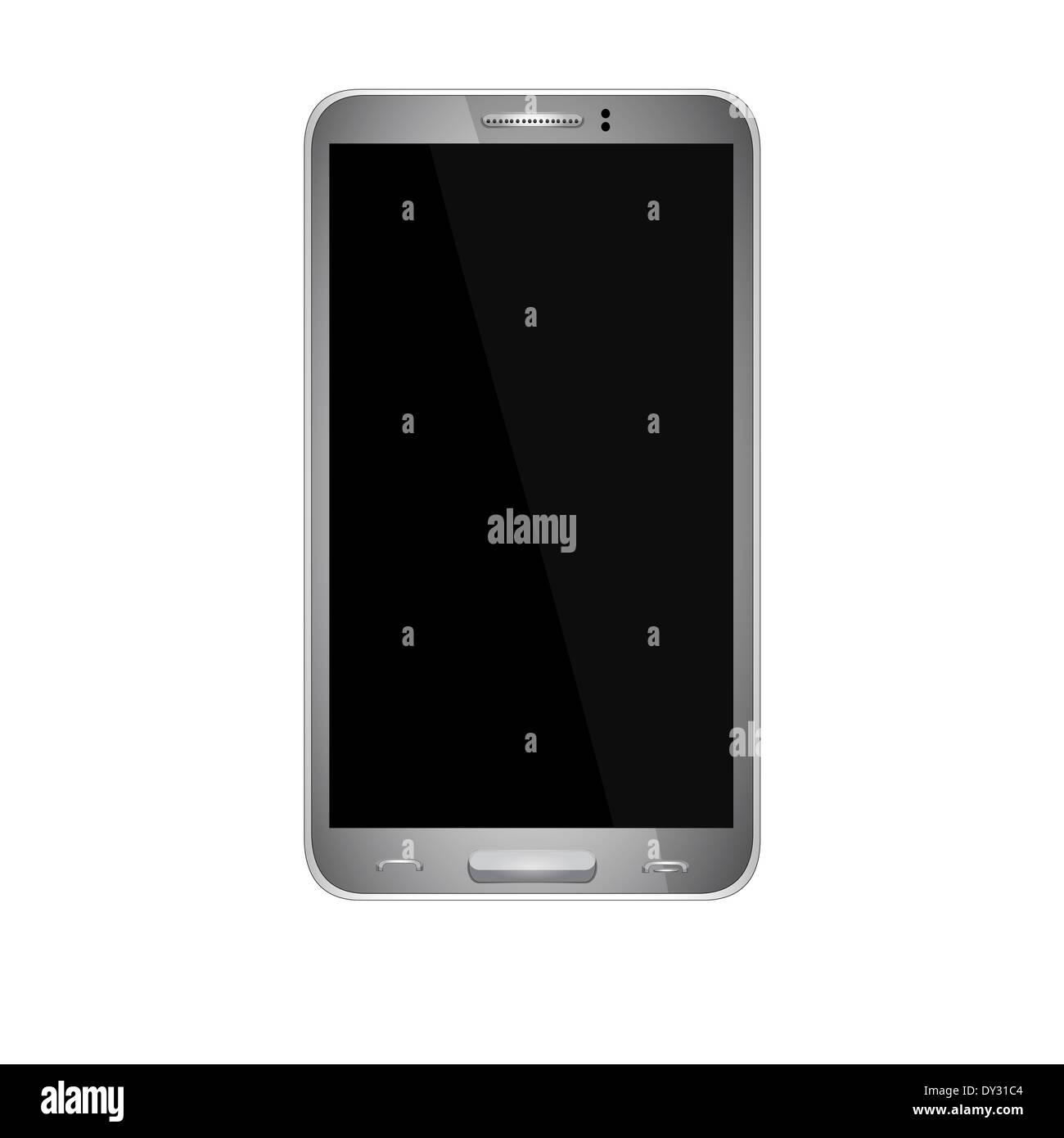 Smart Phone With Blank Screen Isolated Stock Photo - Alamy