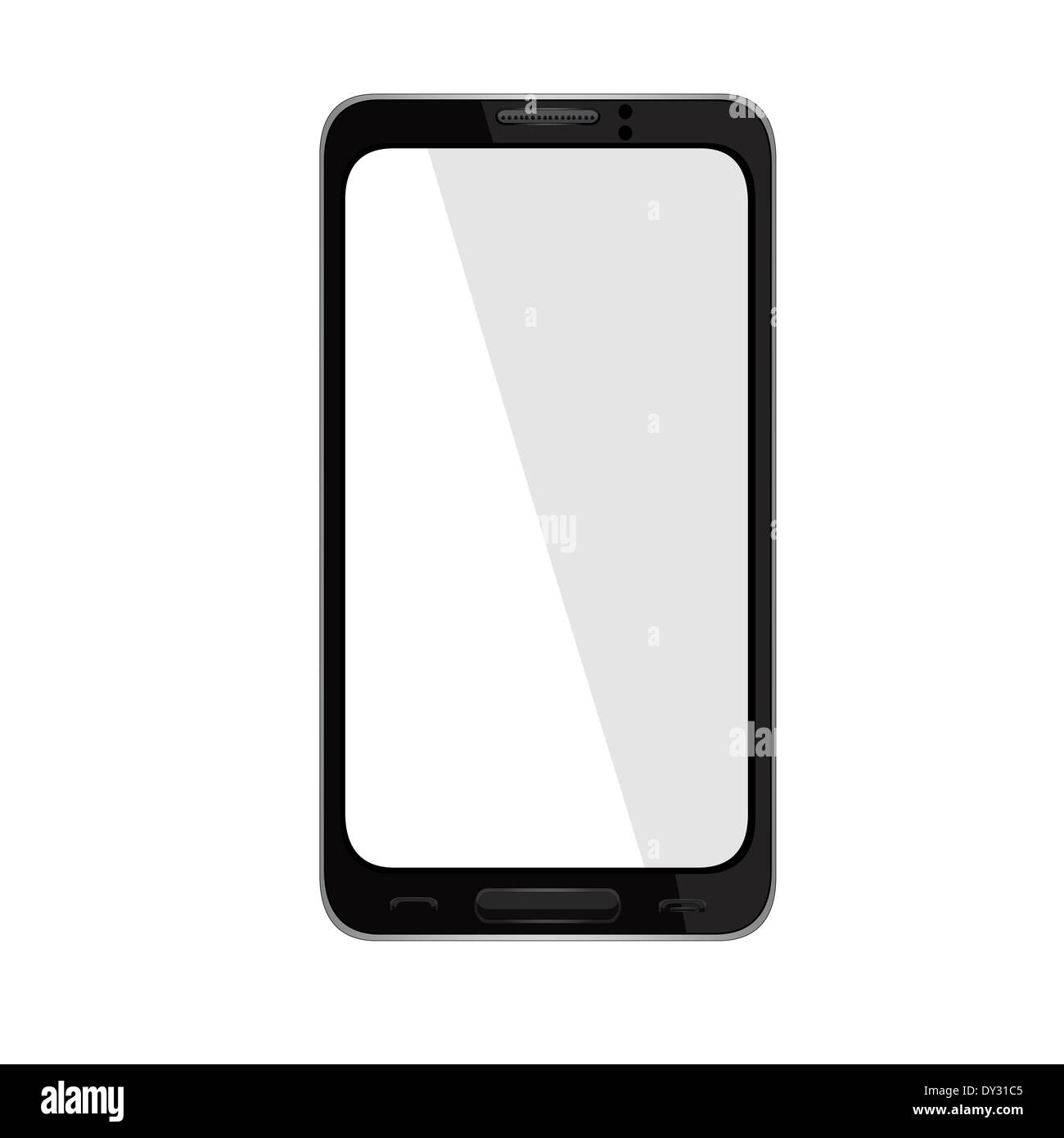Smart Phone With Blank Screen Isolated Stock Photo - Alamy